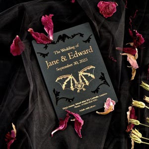 Personalized Bats Wedding Invitations in Bulk • Keepsake Wedding Decore ...