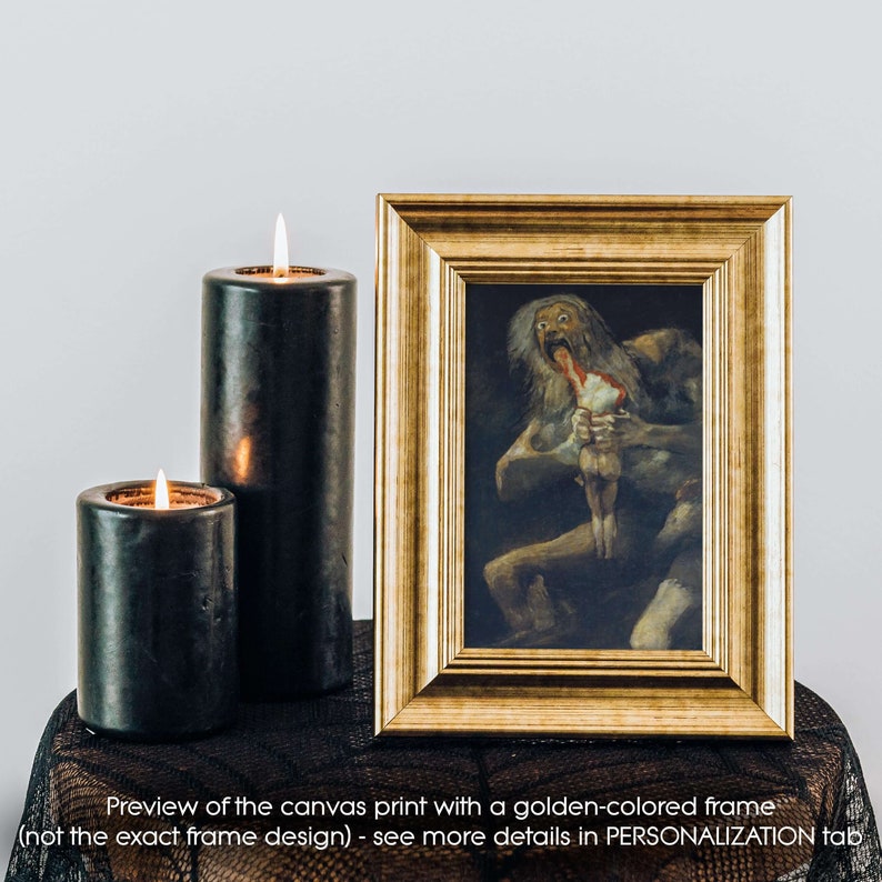 Saturn Devouring His Son by Francisco De Goya Canvas Print (1819 ...
