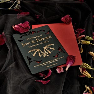 Personalized Bats Wedding Invitations in Bulk • Keepsake Wedding Decore ...