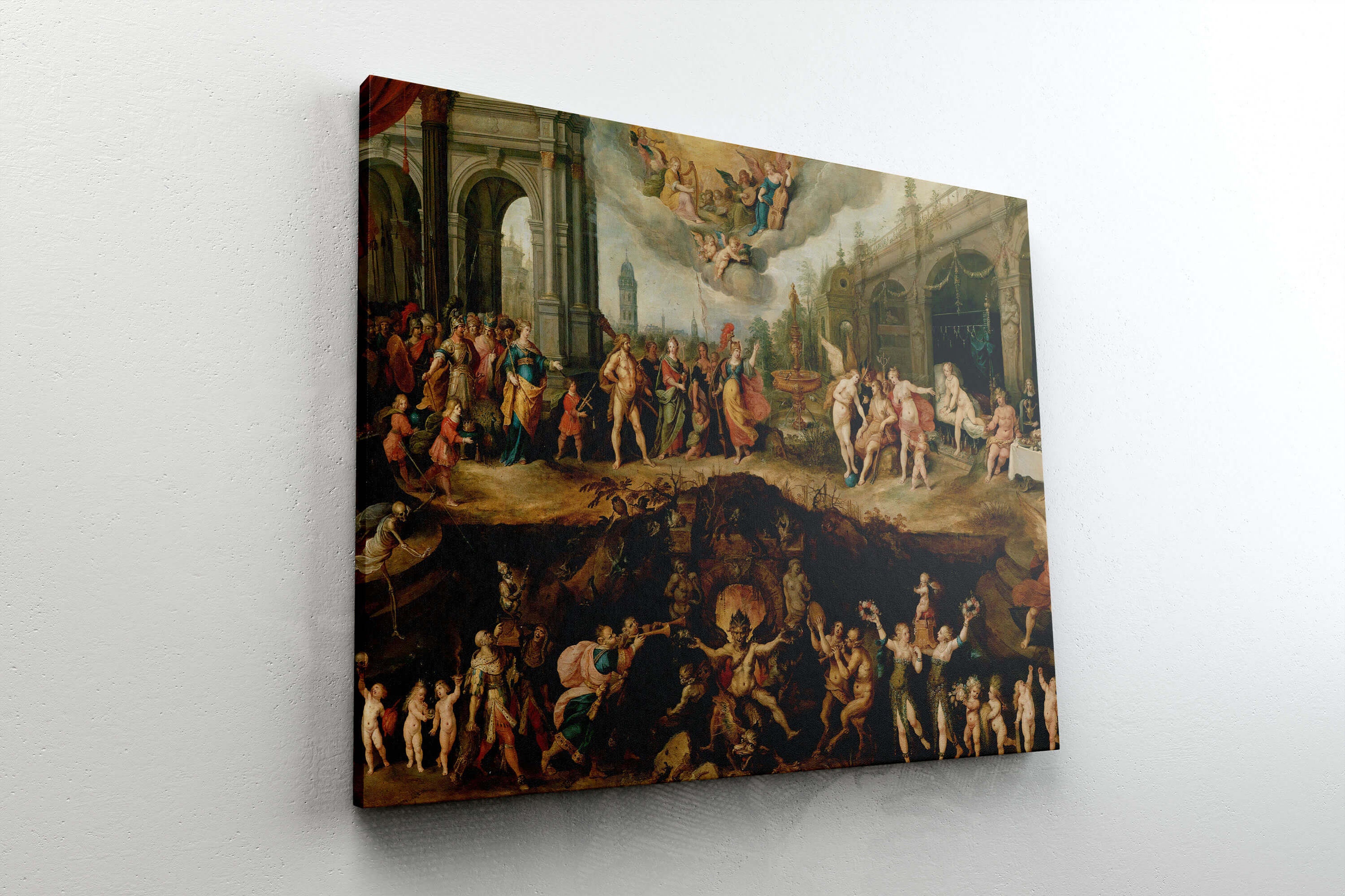 Mankind's Eternal Dilemma by Frans Francken Canvas Print (1633 ...