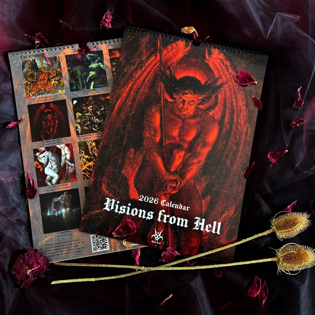 Visions From Hell 2026 Wall Calendar A3 Size • Gothic Home Decore ...