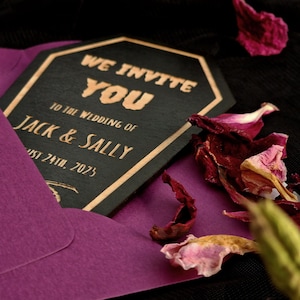 Personalized Coffin Wedding Invitations in Bulk • Wooden Wedding ...