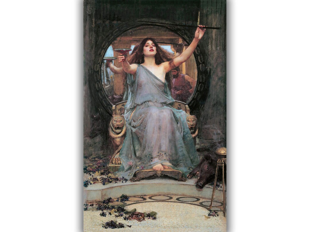 Circe Offering the Cup to Ulysses by John William Waterhouse Canvas ...