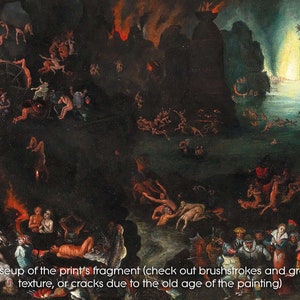 Stretched Canvas Print | A Scene of Hell by Jan Brueghel the Elder ...
