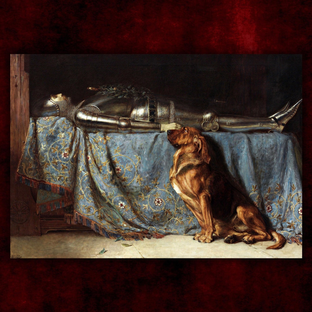 Requiescat by Briton Riviere Canvas Print (1888) • Giclée Prints ...
