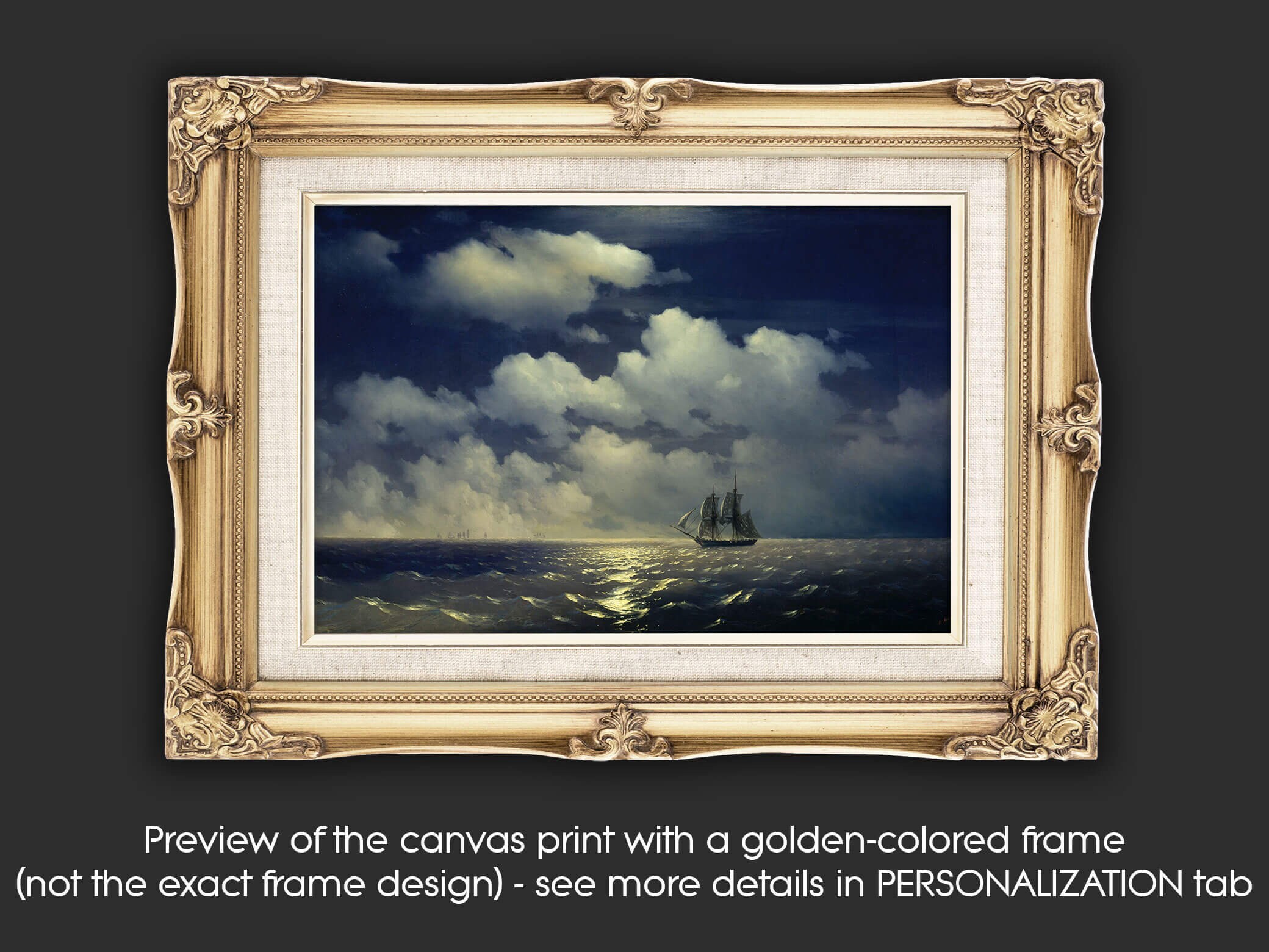 Stretched Canvas Print | the Brig Mercury Encounter After Defeating Two ...