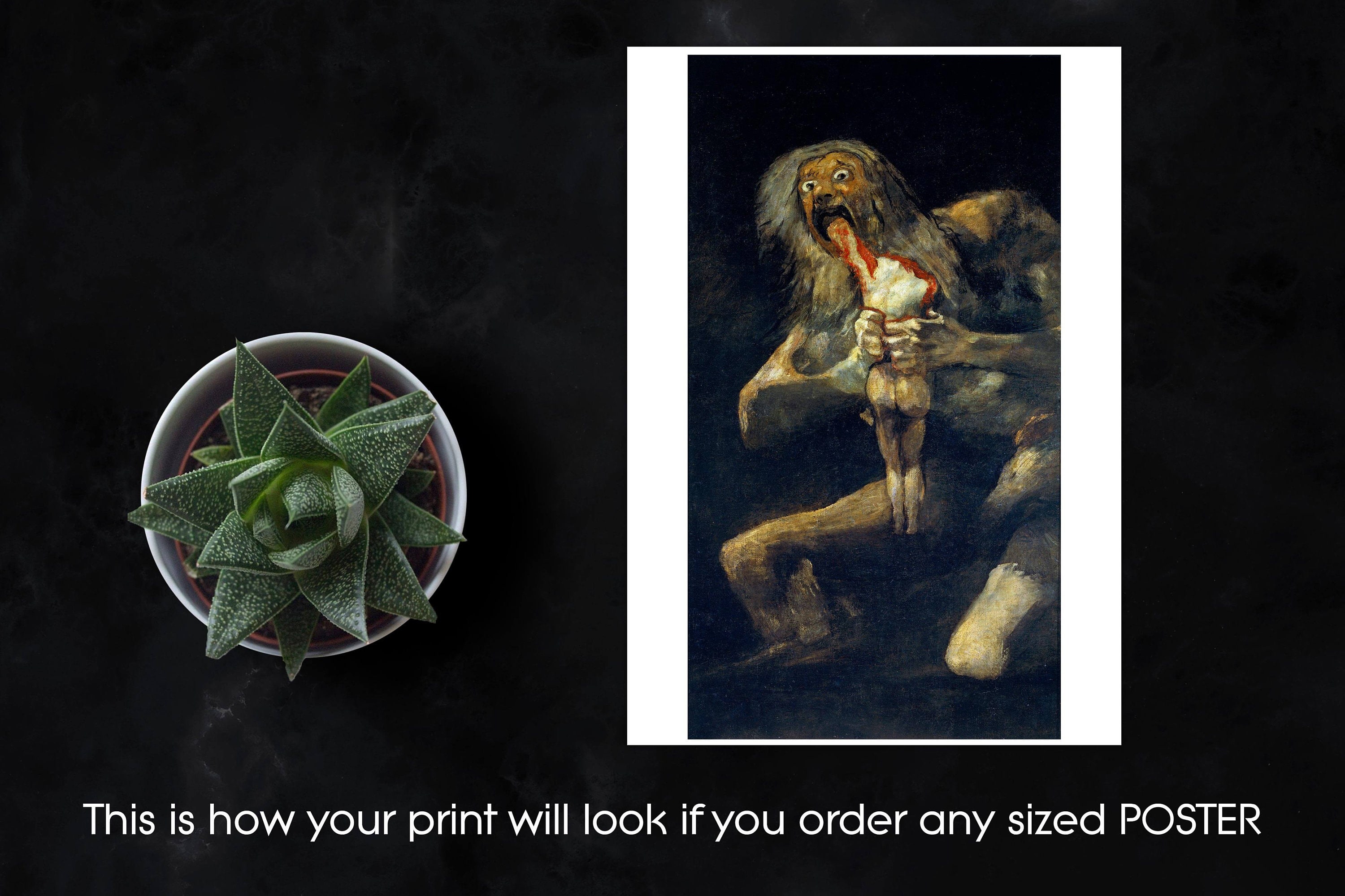 Saturn Devouring His Son by Francisco De Goya Canvas Print (1819 ...