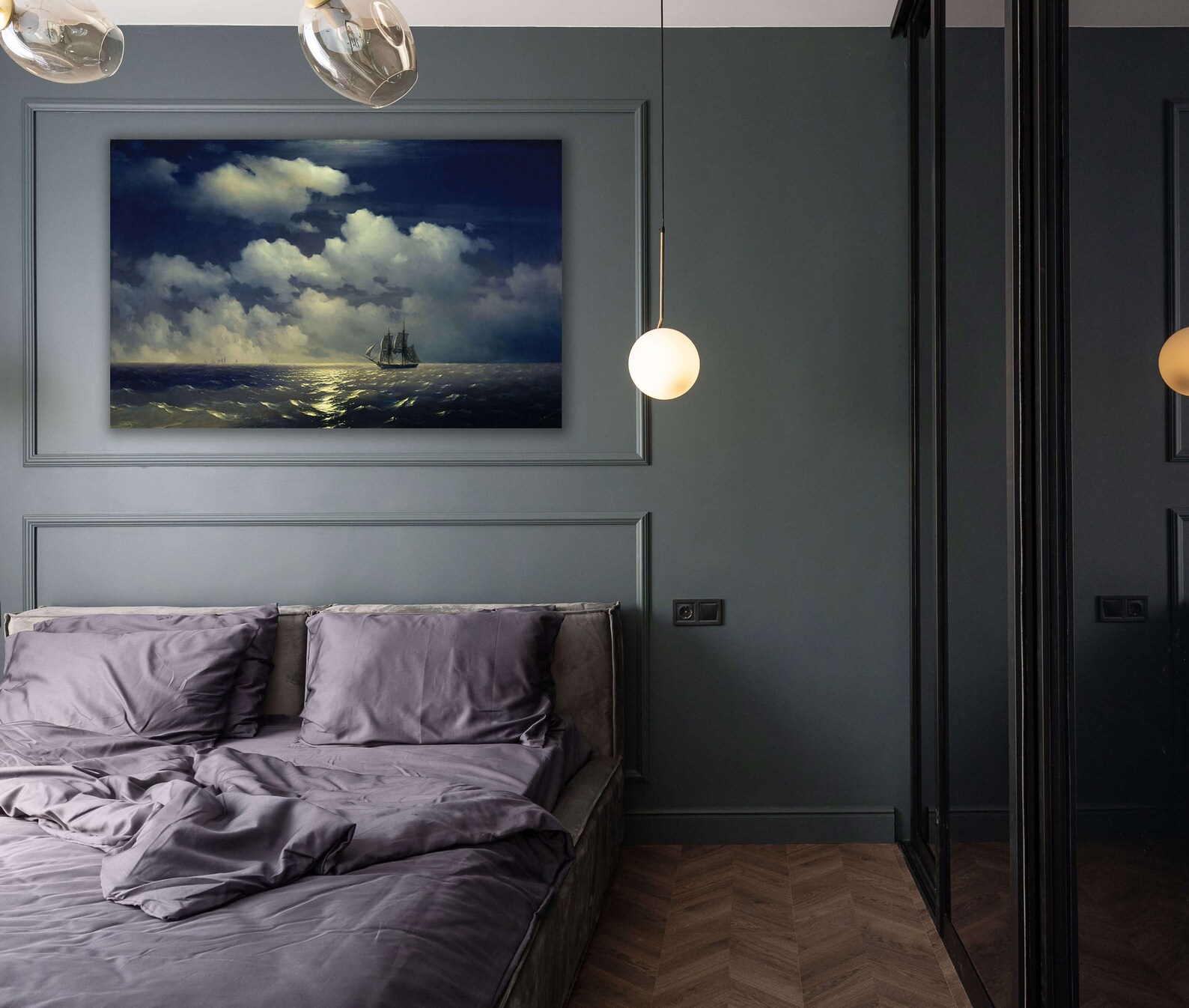 Stretched Canvas Print | the Brig Mercury Encounter After Defeating Two ...