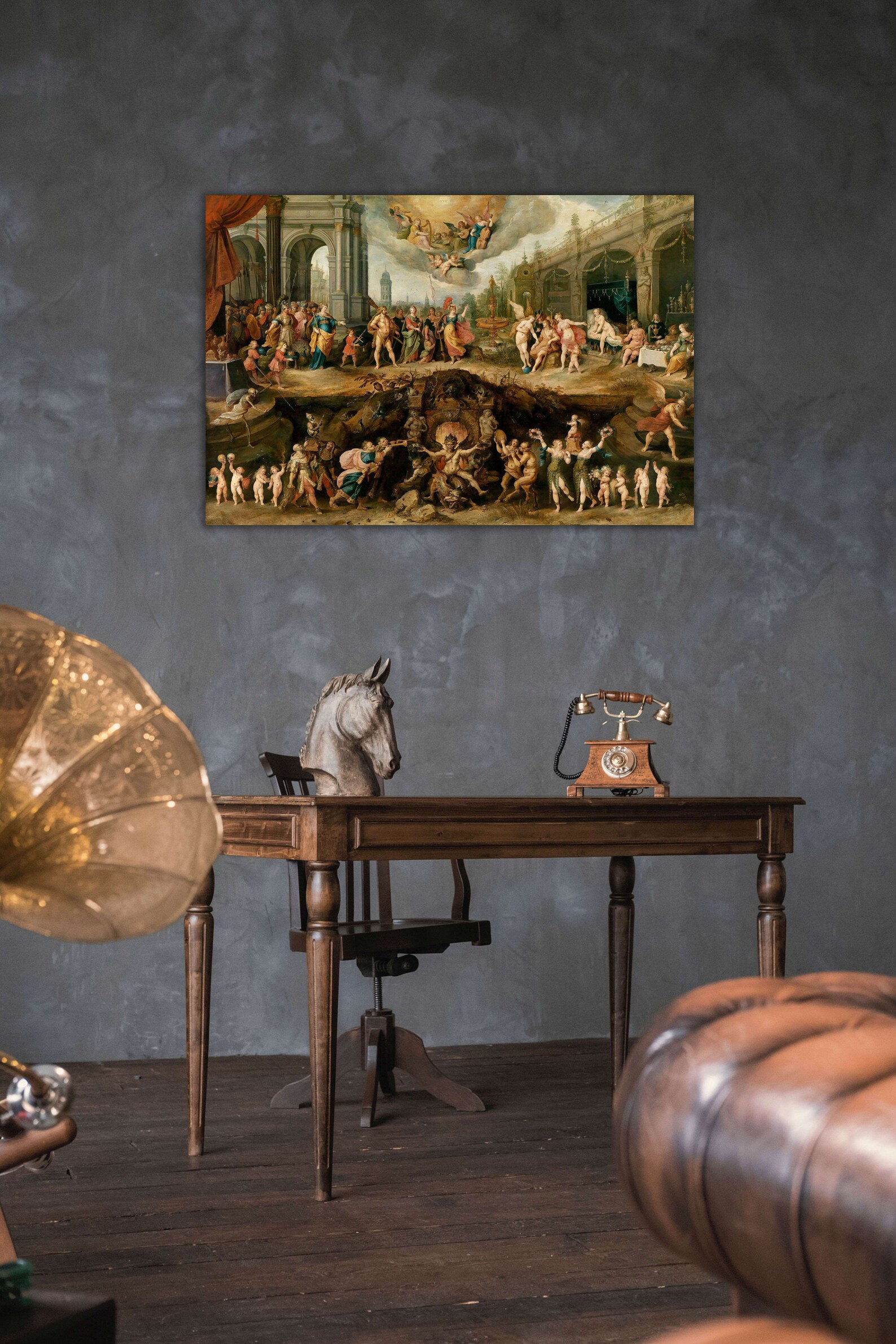 Mankind's Eternal Dilemma by Frans Francken Canvas Print (1633 ...