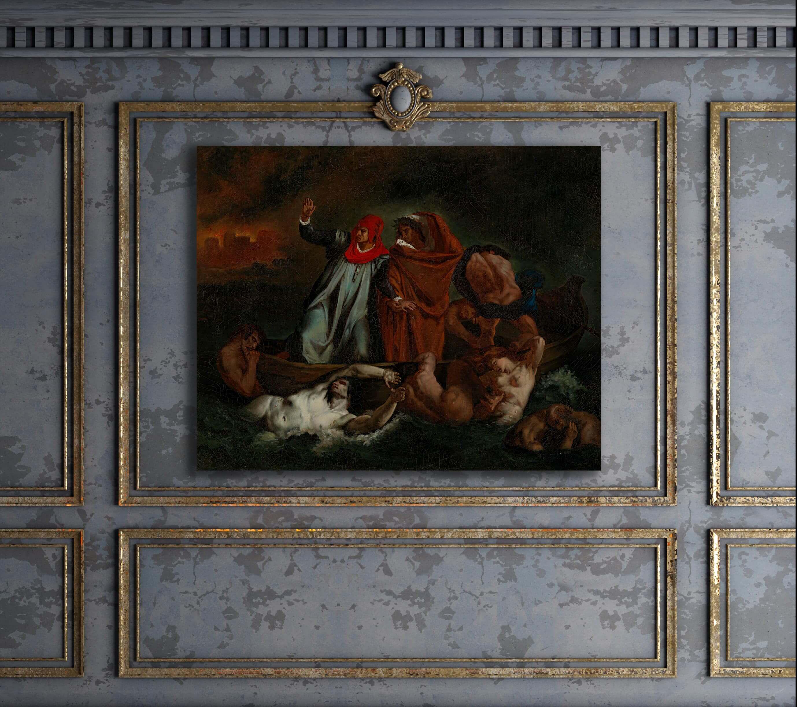 Dante and Virgil in Hell by Adolf Von Becker Giclée Canvas Print • Gift ...