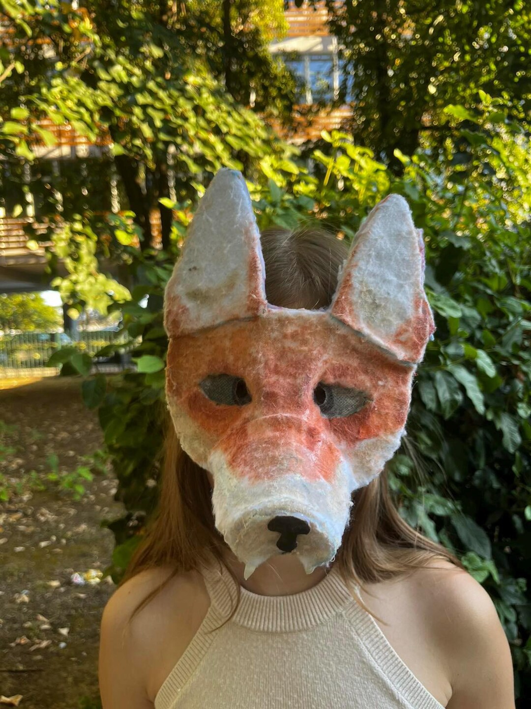 Fox Mask Creepy Mask Animal Mask Halloween Costume Scary Mask Halloween ...