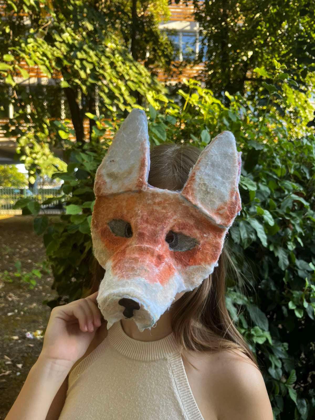 Fox Mask Creepy Mask Animal Mask Halloween Costume Scary Mask Halloween ...