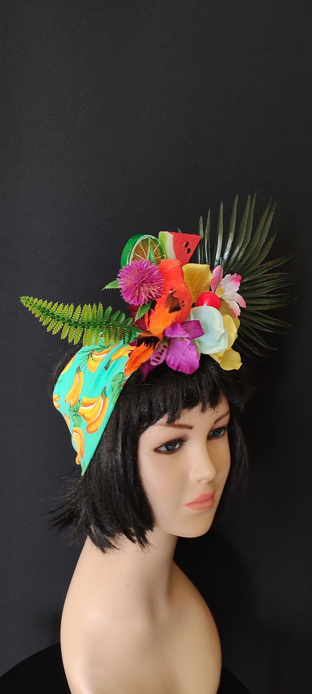 Banana Headband Fruit Headpiece Tropical Fascinator Tropical Fruits ...