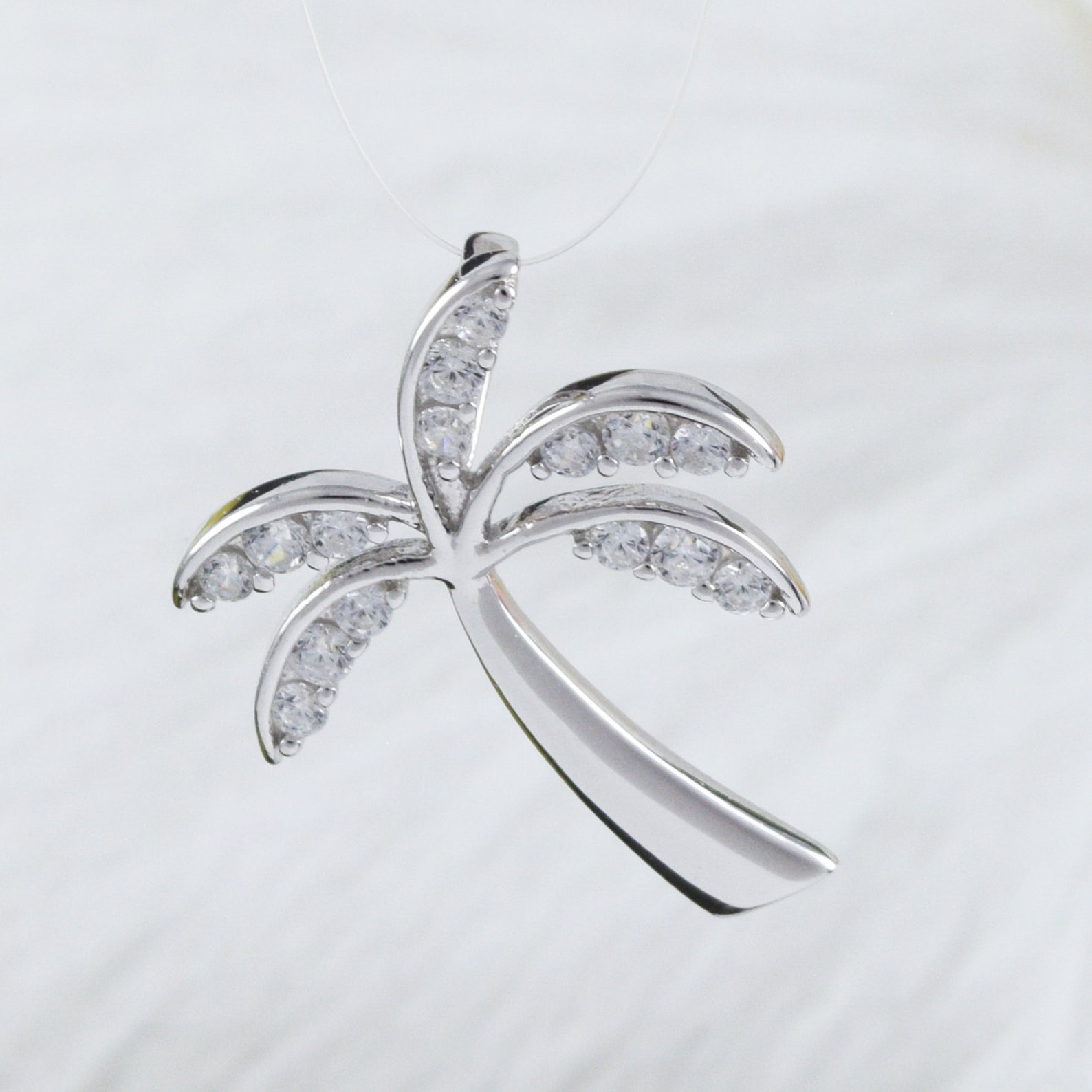 Beautiful Hawaiian Palm Tree Necklace Sterling Silver Palm | Etsy