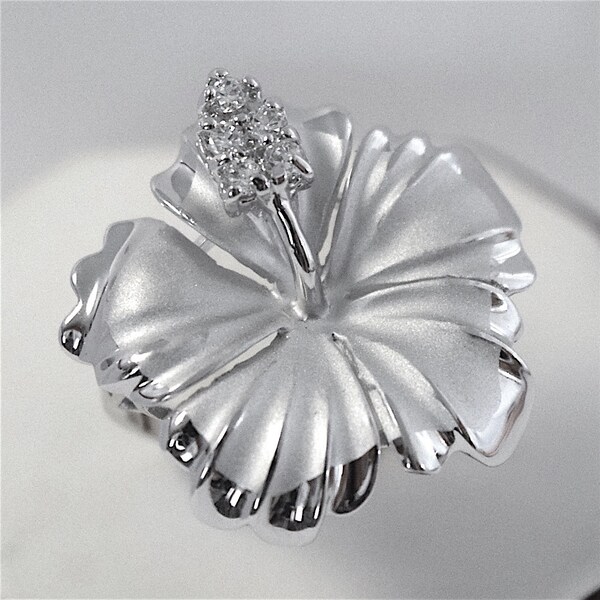 Hibiscus Flower Ring - Etsy