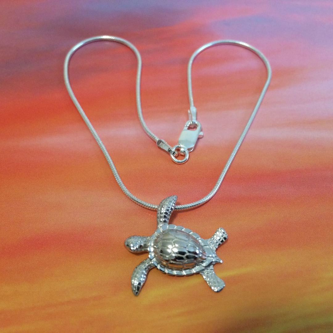 Beautiful Hawaiian Sea Turtle Anklet or Bracelet, Sterling Silver ...