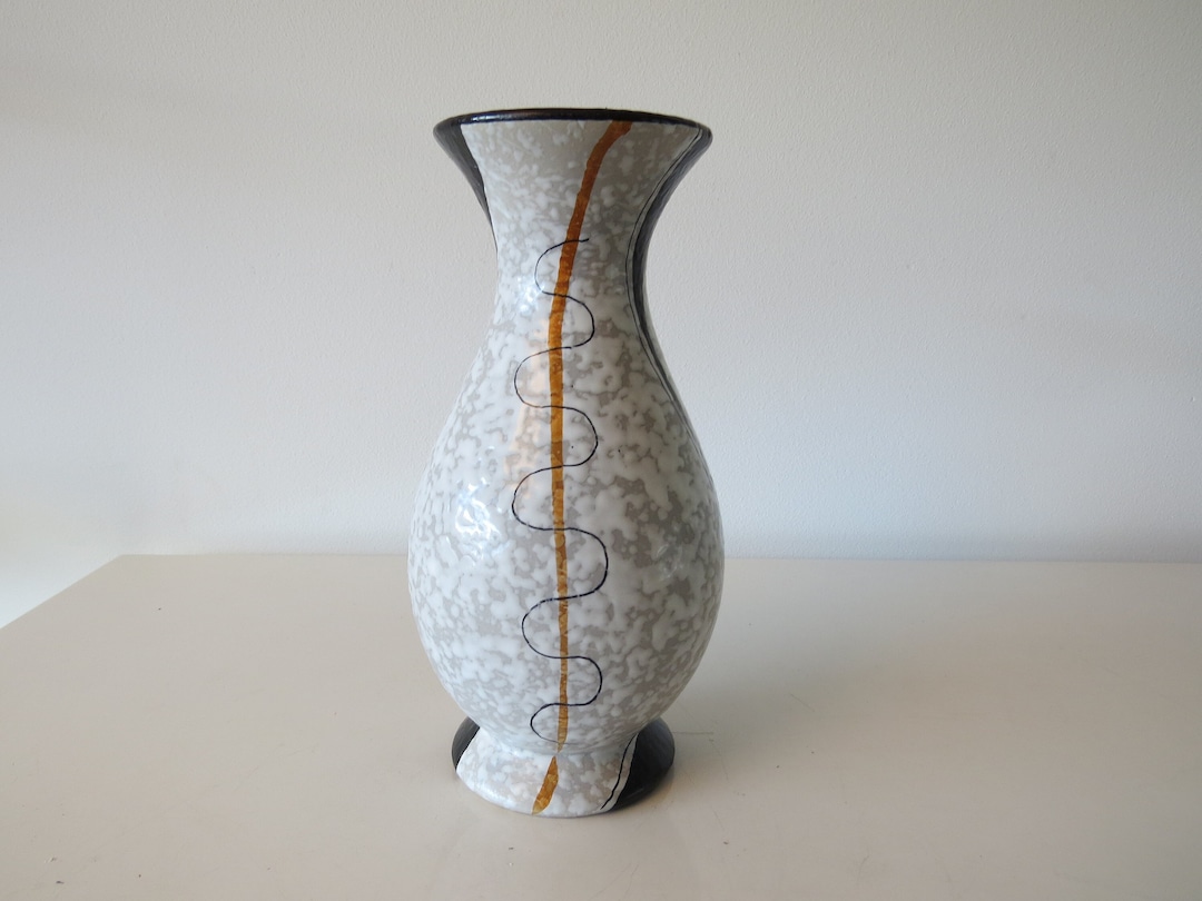 Gouda Pottery Pottery Jumbo Vase 60s. Mid Century. Vintage . Dutch ...