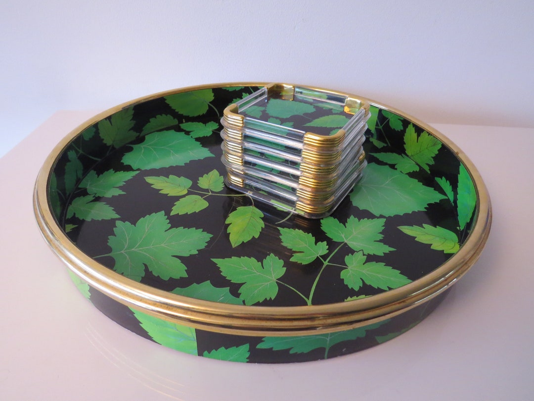 Turnwald Collection Tray With Coasters. 1970s. Boho Style, Hollywood ...
