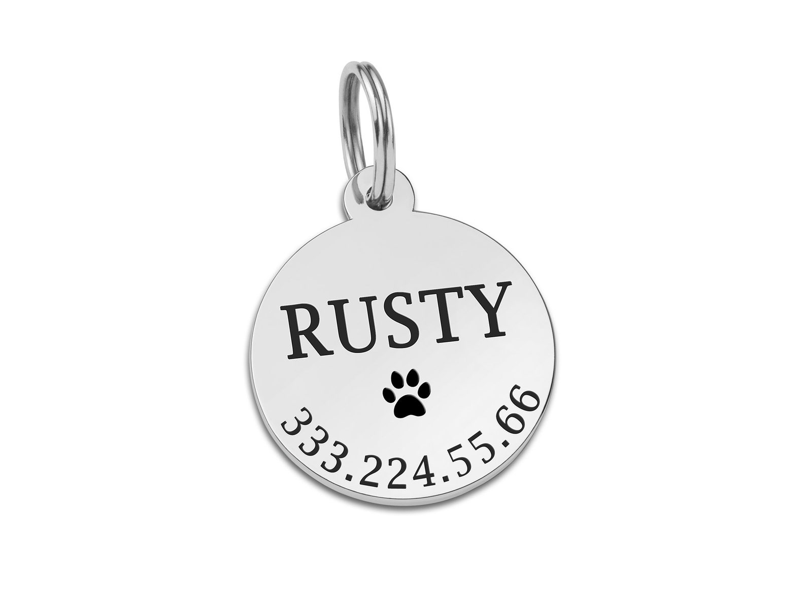 Round Dog ID Tag, Hypnosis Pet Tag Personalized, Custom Dog Tags for ...