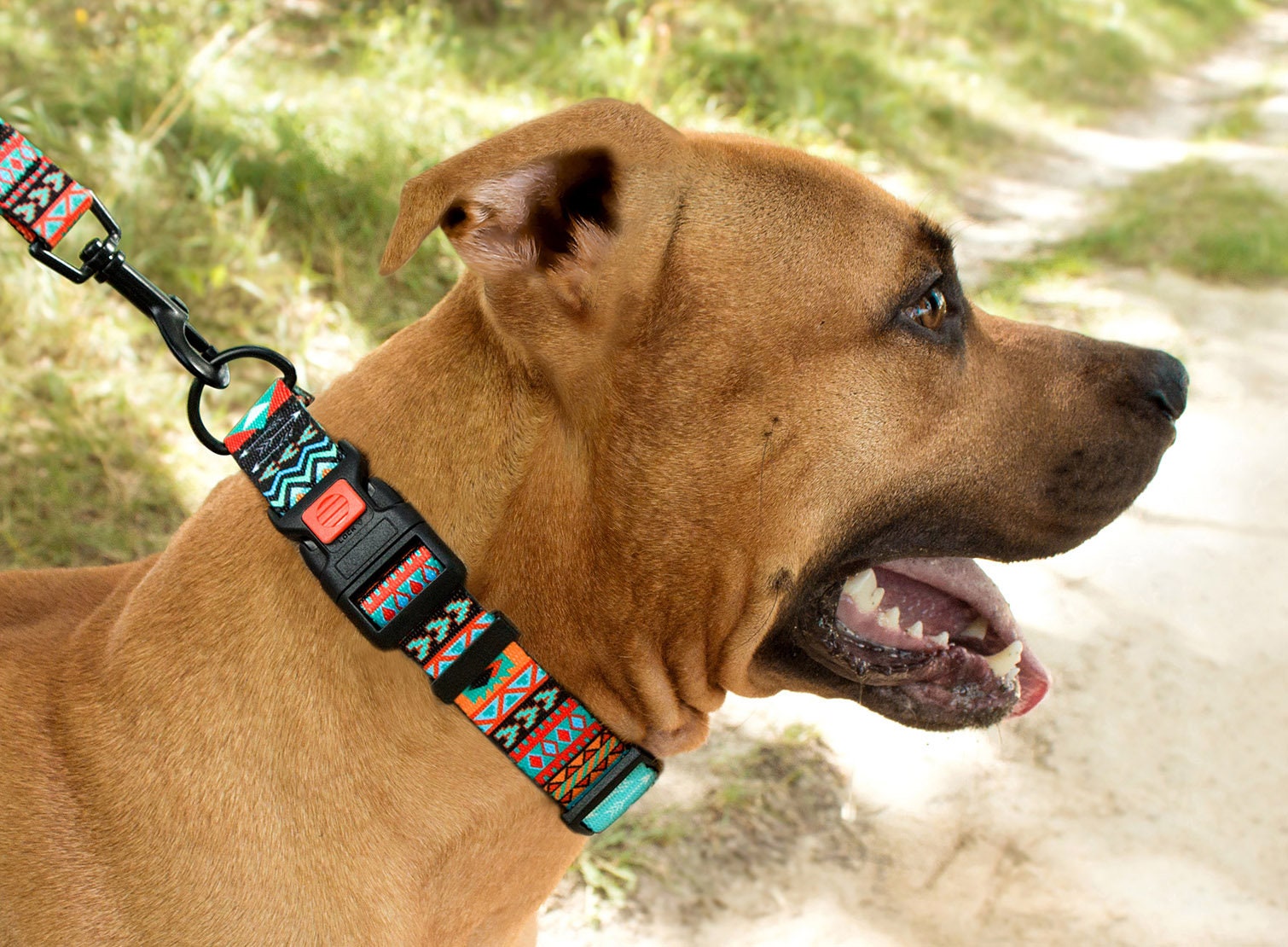 Tribal Dog Collar Personalized Nylon Dog Collar Side Release - Etsy