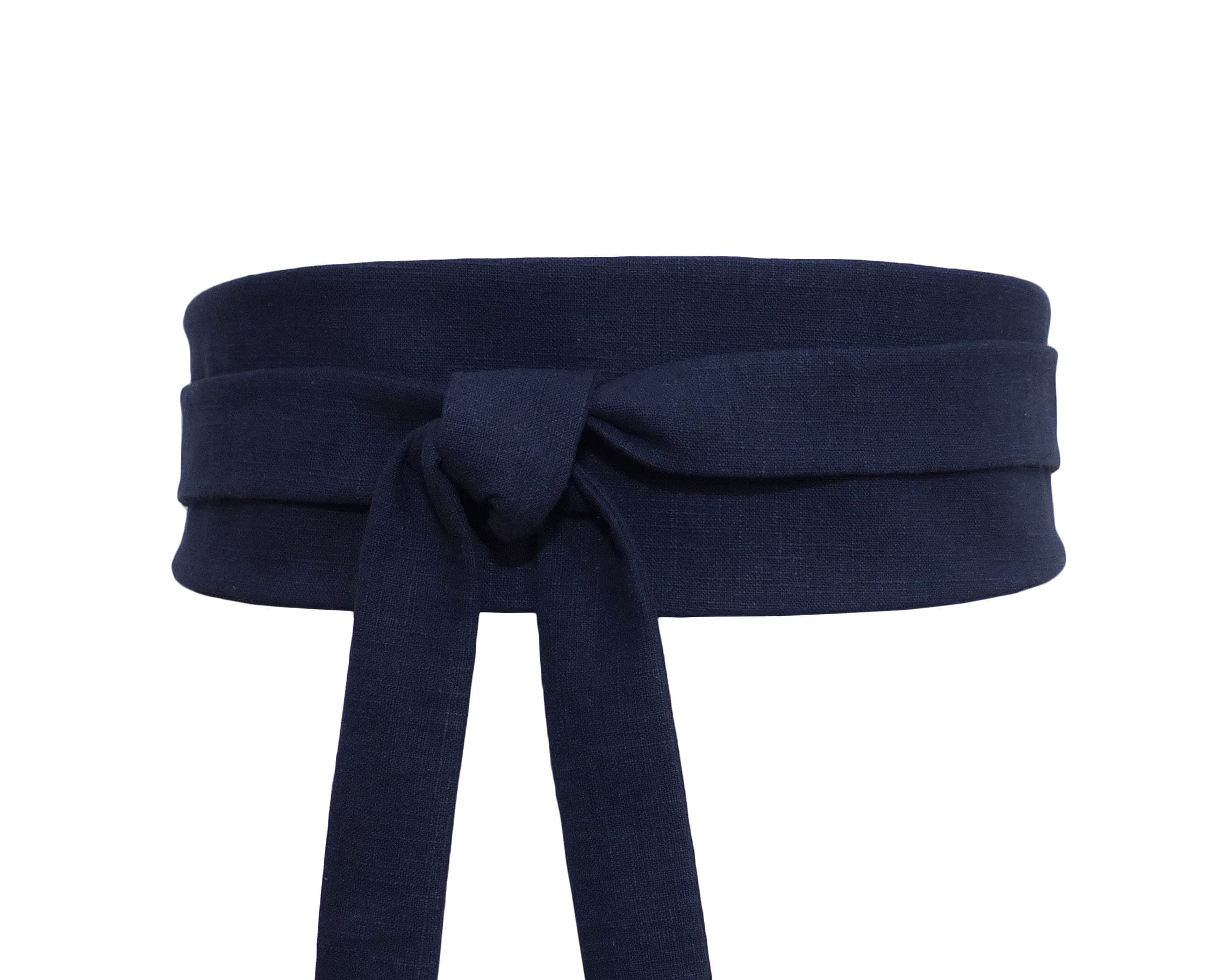 Navy Obi Belt Top Quality Linen, Fabric Waist Belt, Wide Wrap Belt ...