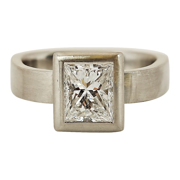 Modern Diamond Ring - Etsy