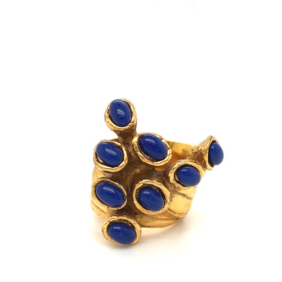 YSL Yves Saint Laurent Blau Arty Dots Ring Etsy