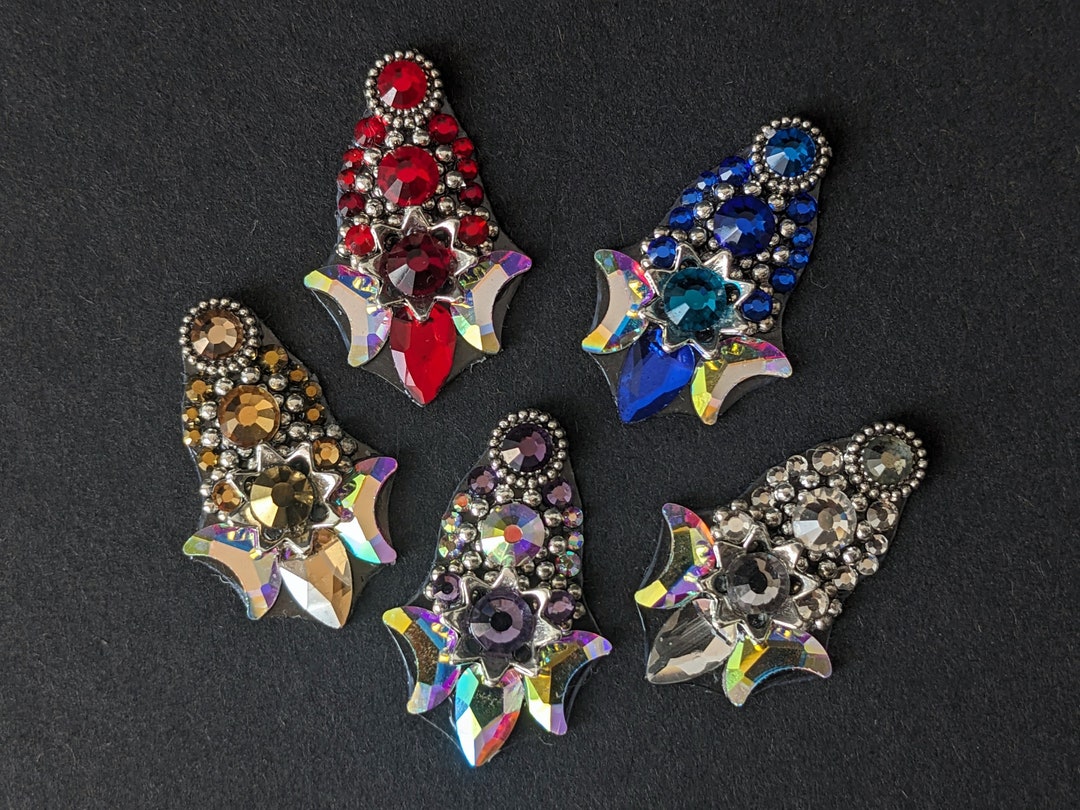 Moon Bindi Tribal Fusion Silver Crystal Bindi Crescent Moon Face Jewels ...