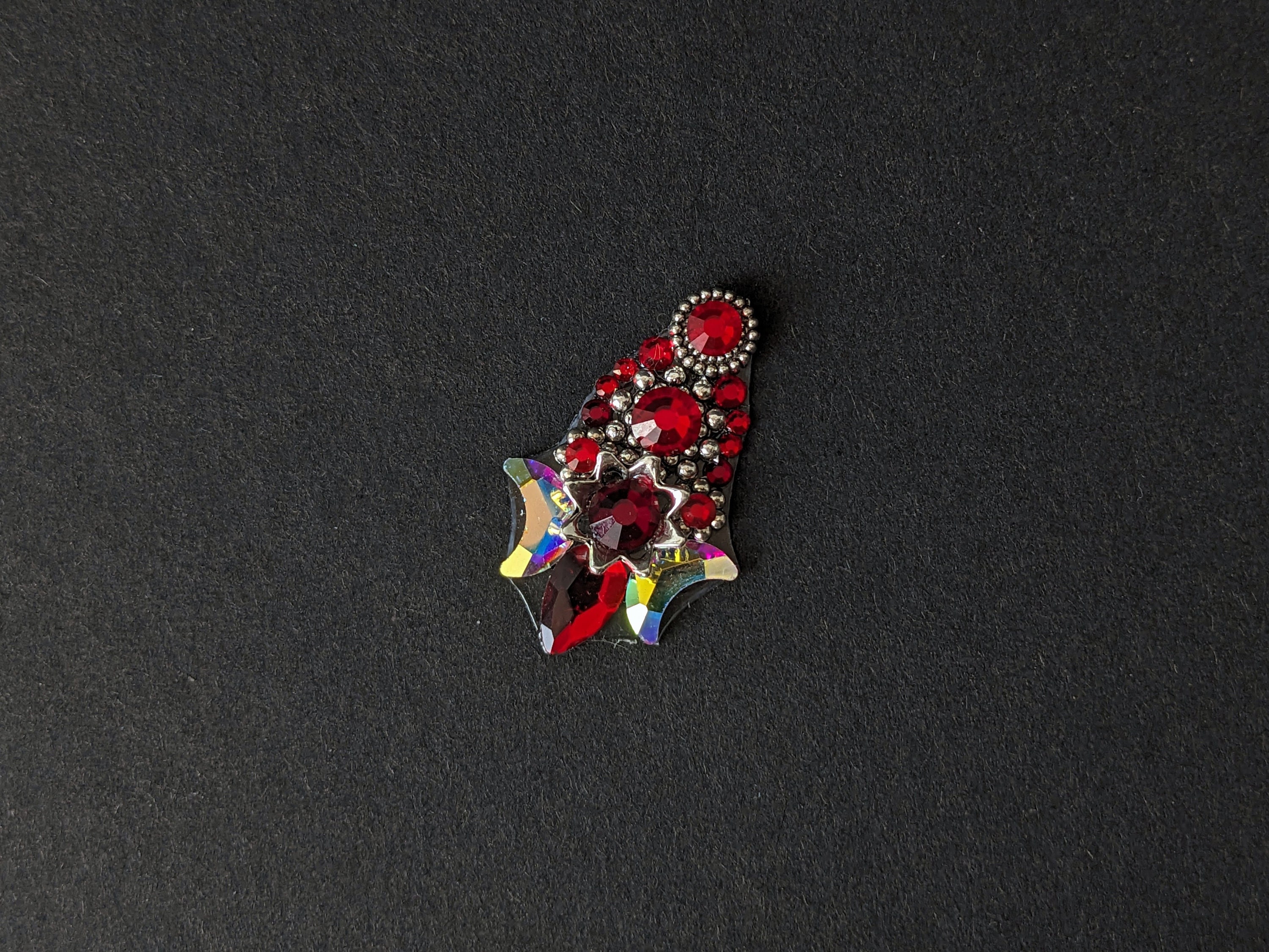 Moon Bindi Tribal Fusion Silver Crystal Bindi Crescent Moon Face Jewels ...