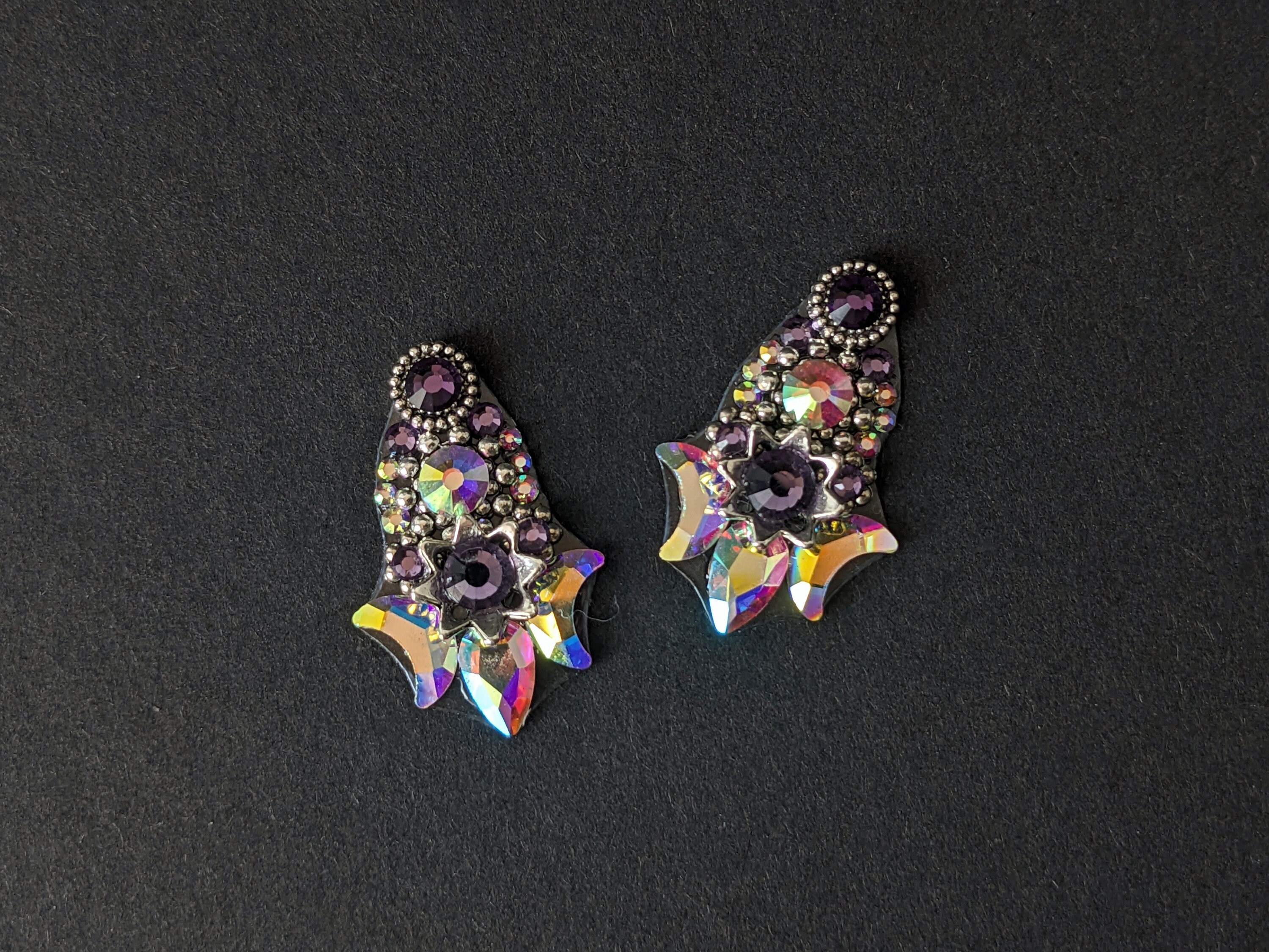 Moon Bindi Tribal Fusion Silver Crystal Bindi Crescent Moon Face Jewels ...