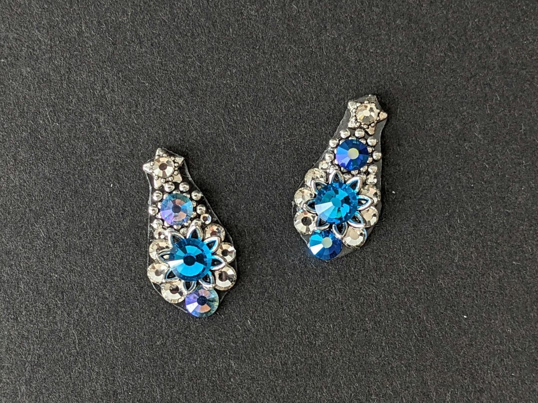 Blue Bindi Tribal Fusion Silver Crystal Bindi Third Eye Face Jewels - Etsy