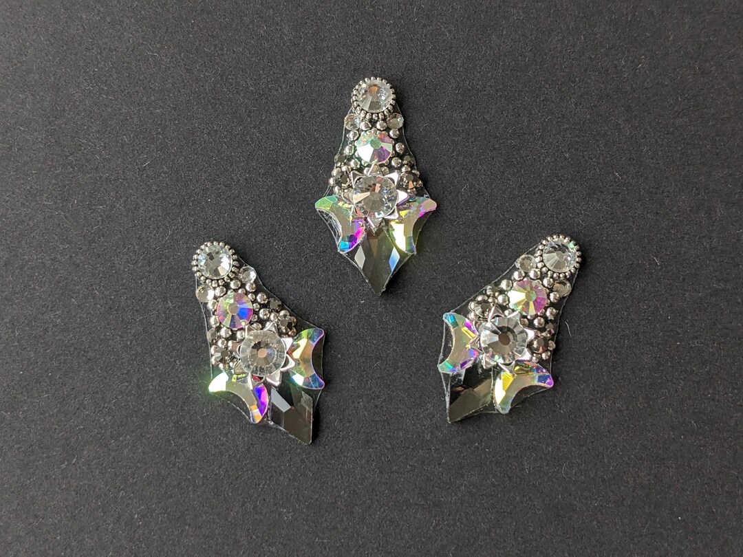 Crescent Moon Crystal Bindi | Tribal Fusion Face Jewels - Etsy