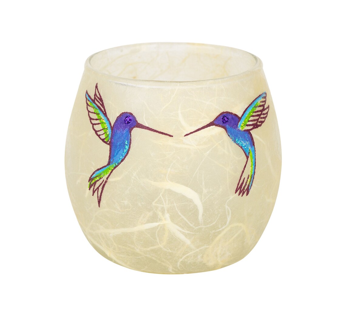 Humming Bird Candle Holder Cute Hand Painted Glittery Birds - Etsy UK