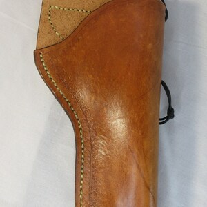 Leather Western Style Holster for Med Frame 45 Cal. Briar Brown Color ...