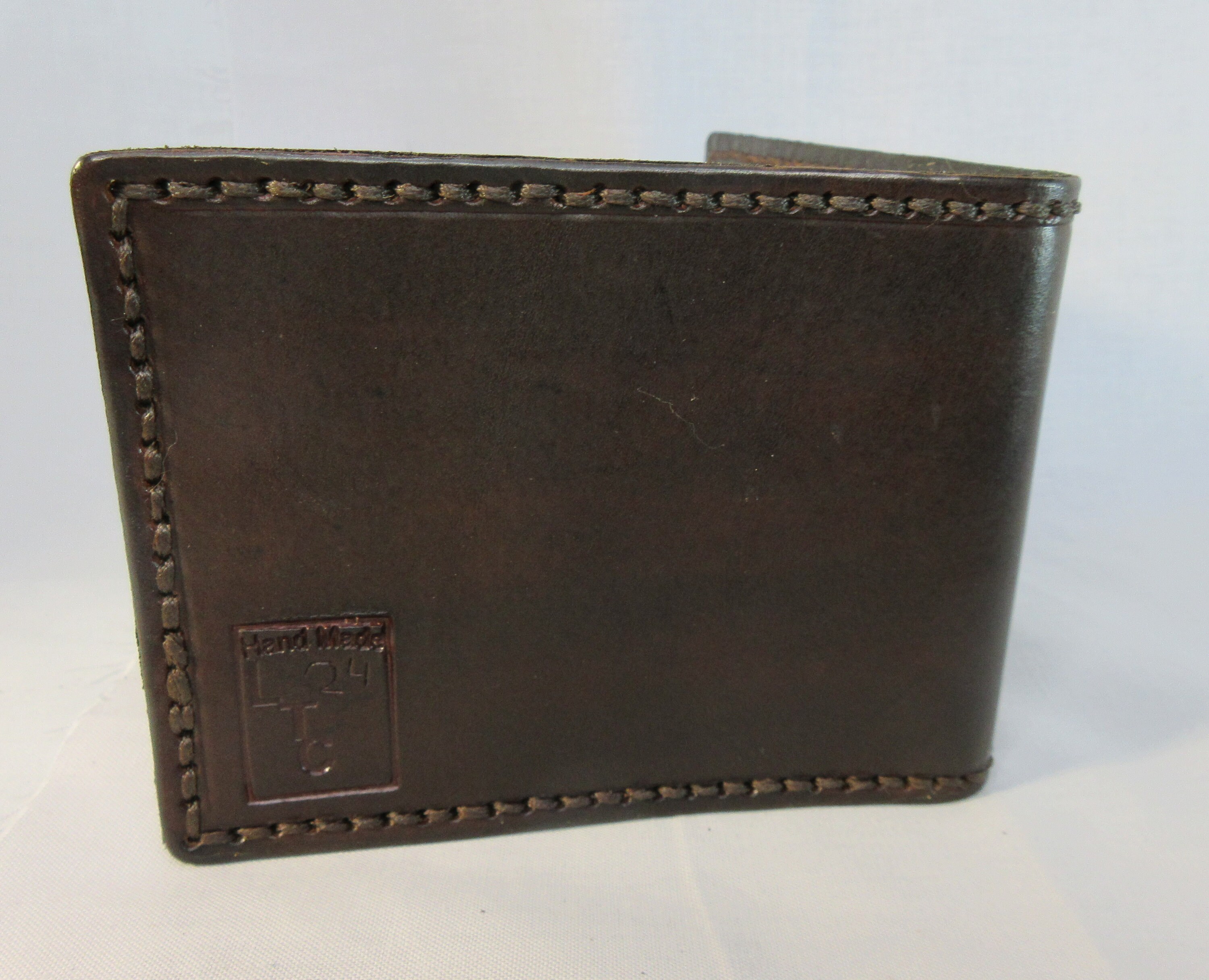 Bi-fold Wallet With Pull Out ID Folder, Moccasin Browm With a Dark ...