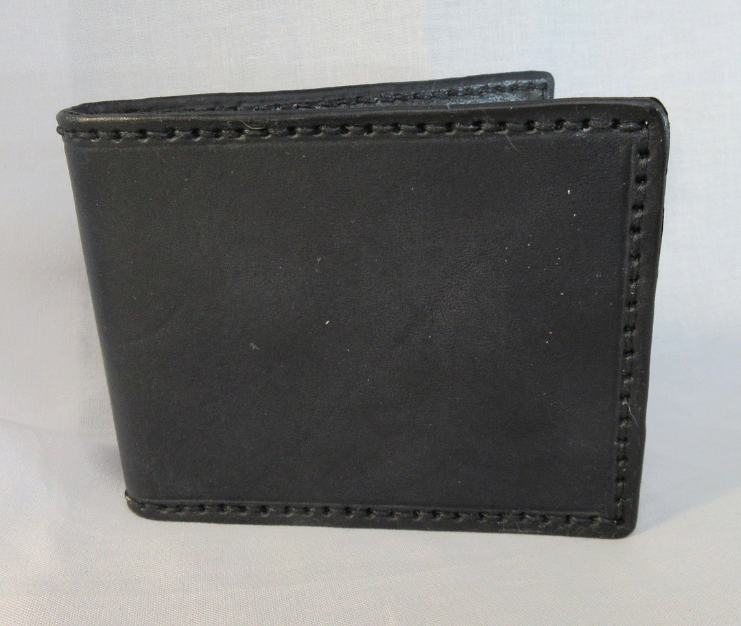 Bi-fold Wallet With Pull Out ID Folder, Black With a Dark Brown ...