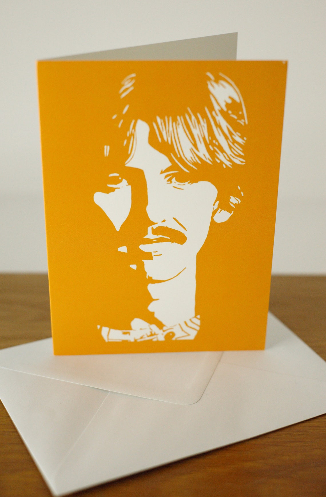 Greeting Card Featuring a Portrait of George Harrison - Etsy