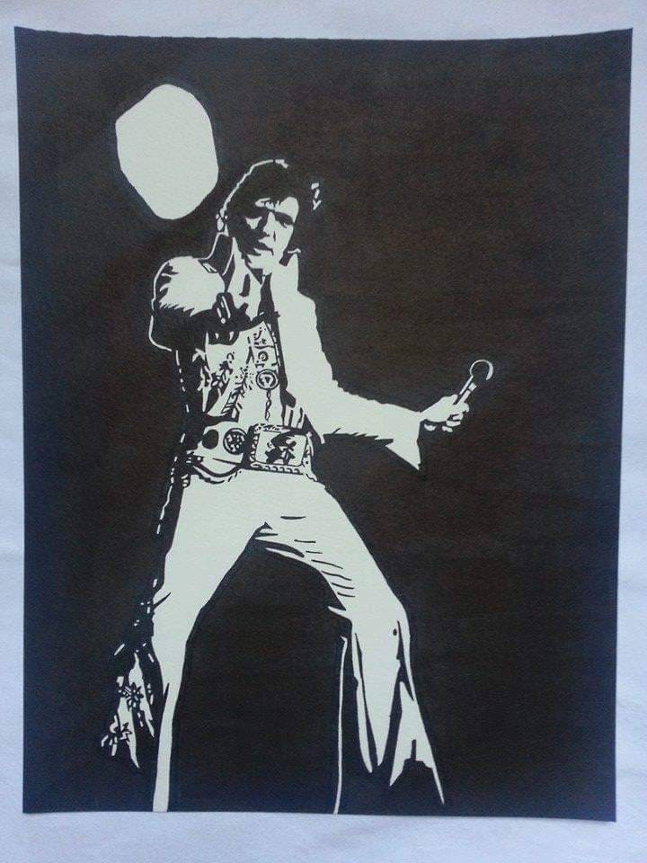 A Framed Portrait of Elvis Presley - Etsy