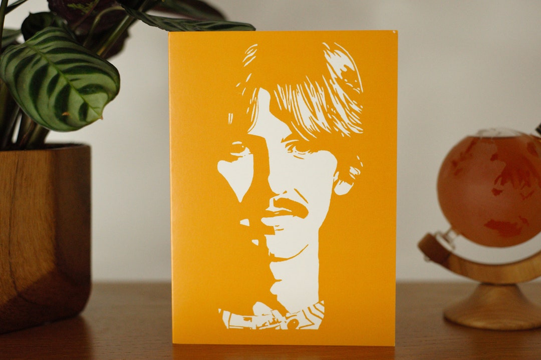 Greeting Card Featuring a Portrait of George Harrison - Etsy