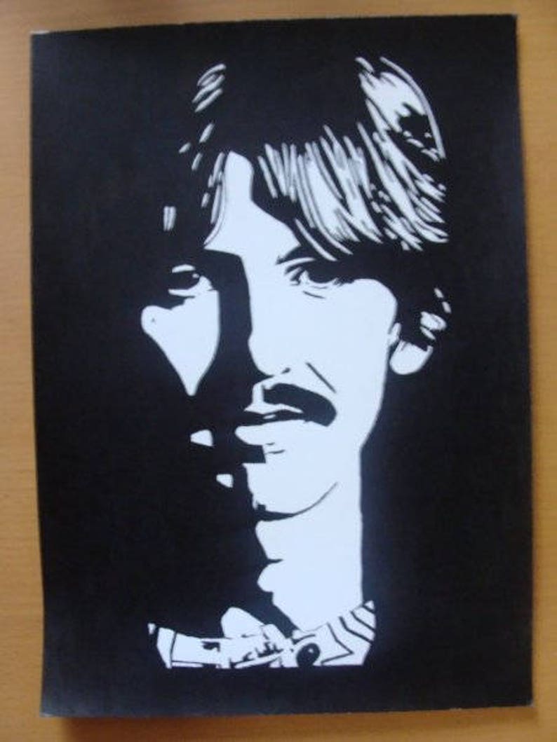 Greeting Card Featuring a Portrait of George Harrison - Etsy