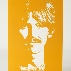 Greeting Card Featuring a Portrait of George Harrison - Etsy