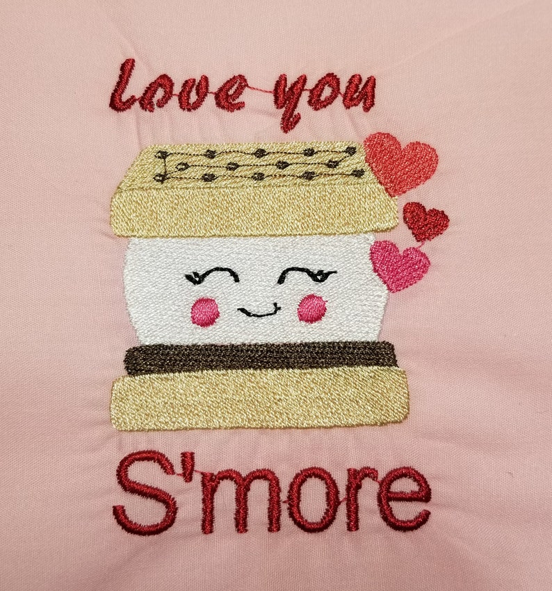 Love You Smore Digital Embroidery File-machine Embroidery - Etsy