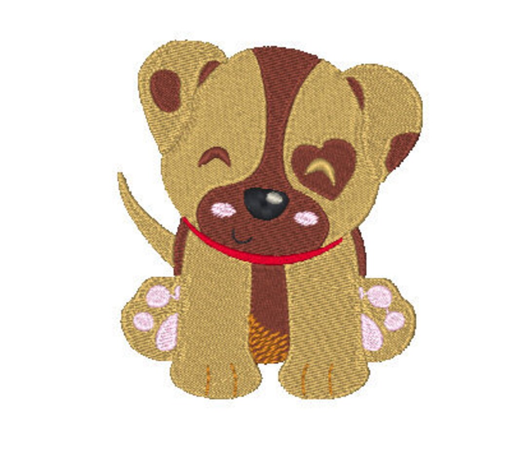 Puppy Dog Embroidery Design – Instant Download (multiple Formats) - Etsy