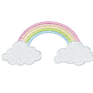 Rainbow With Clouds Digital Embroidery File-machine Embroidery File ...