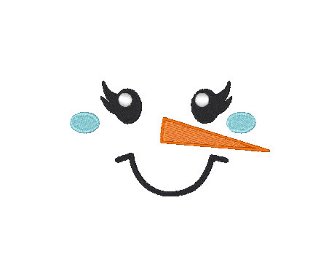 Snowman Face 13 Digital Embroidery File-machine Embroidery File ...