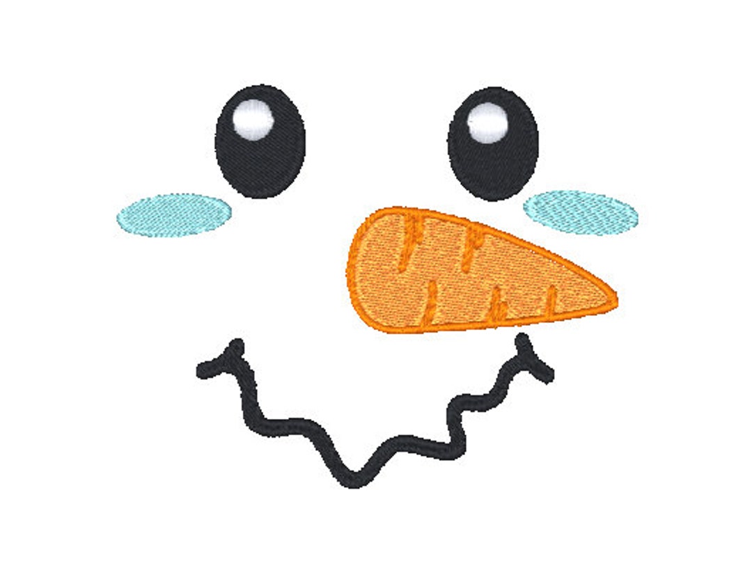 Snowman Face Embroidery Design, Winter Holiday (digital File) - Etsy