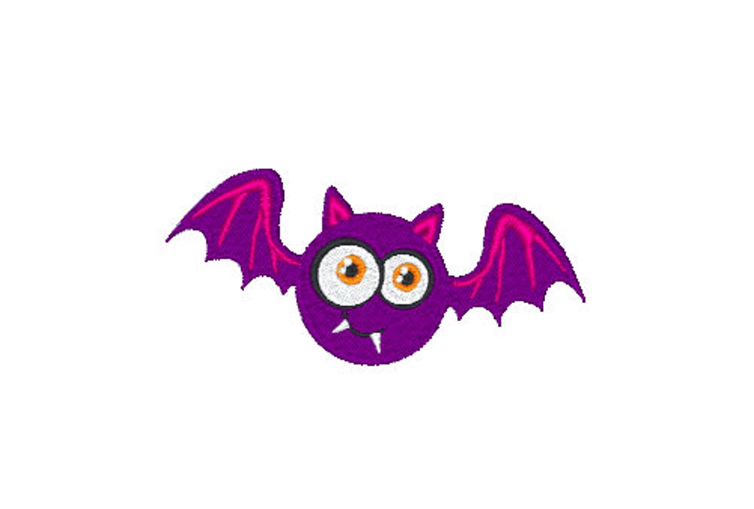 Spooky Cartoon Bat Embroidery Design (digital Download) - Etsy