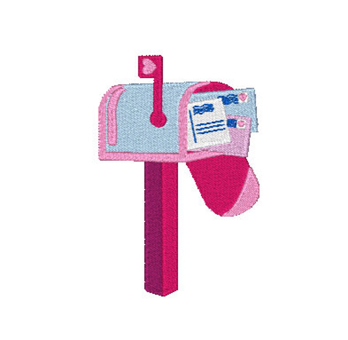 Valentine Mailbox Embroidery Design, Heart Mail (digital Embroidery ...