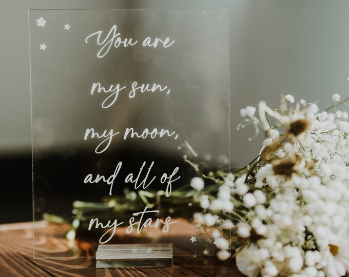 Celestial Wedding - Acrylic Wedding Sign - Starry Night Wedding ...