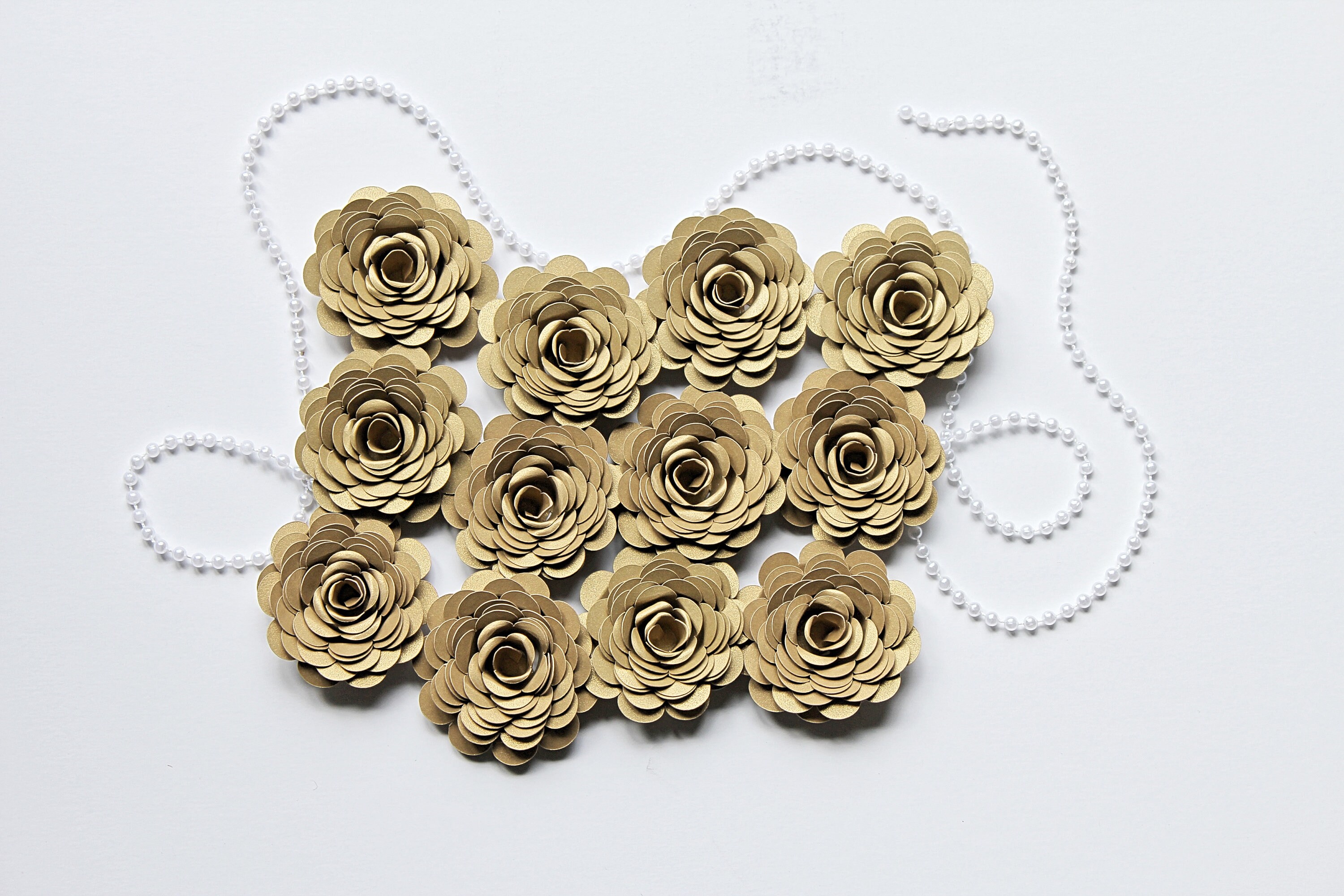 Gold Wedding Decor Loose Paper Flowers 1st Anniversary - Etsy